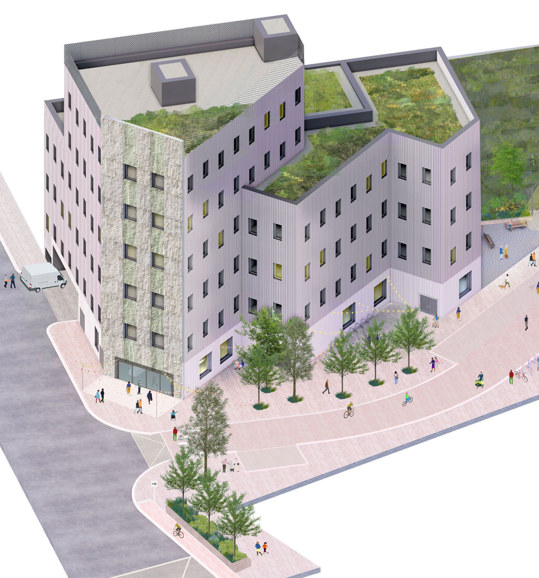 Bow Goods Yard Workspace Building | East